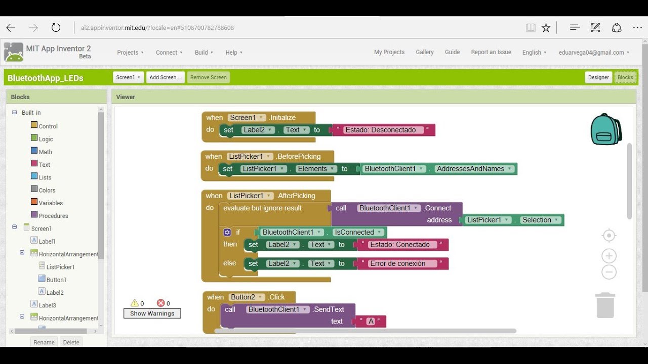 Tutorial MIT App Inventor Con Arduino Y Bluetooth. Varios Ejemplos ... Tutorial MIT App Inventor Con Arduino Y Bluetooth. Varios Ejemplos ...