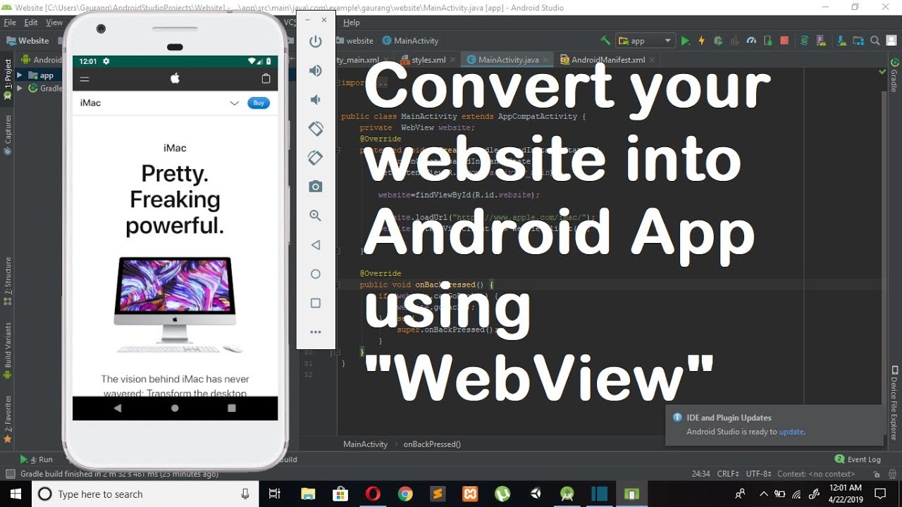 Use WebView To Convert Any Website Into Android App | Android Studio ... Use WebView To Convert Any Website Into Android App | Android Studio ...